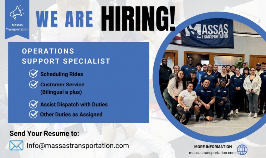Operations Support Specialist, Massas Transportation